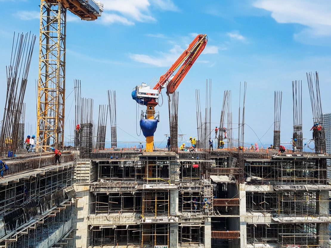 Ongoing structural works ( form work installation, rebar installation ...